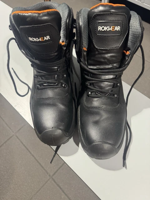 MENS LEATHER WATERPROOF Lightweight Safety Steel Toe Cap Work Black ...