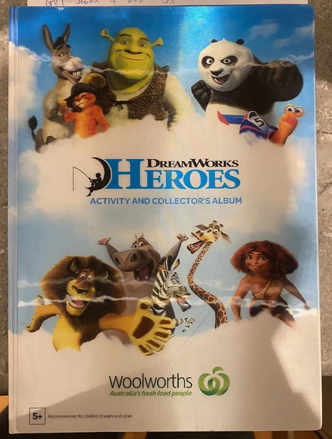 WOOLWORTHS DREAMWORKS HEROES Activity & Collectors Album complete with ...