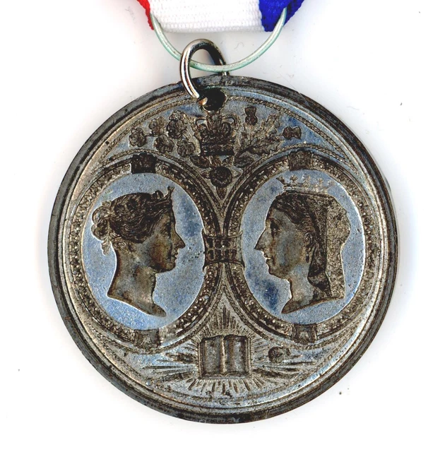 QUEEN VICTORIA GOLDEN Jubilee medal medallion Guildford W Swayne JP ...