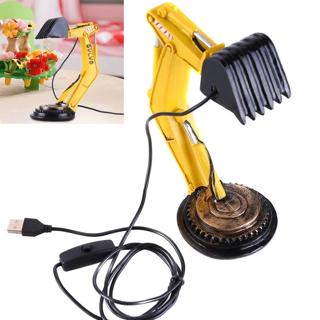 SIMULATED EXCAVATOR DESK Lamp Night Light Warm Light For Work Office ...