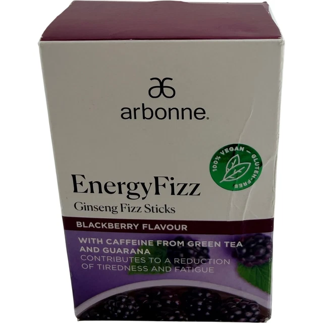 ARBONNE ENERGYFIZZ GINSENG Fizz Sticks 30 Blackberry Vegan Exp 07/26 £ ...