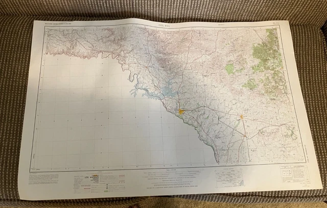 VINTAGE US ARMY Topographic Command map Del Rio Texas 1958 34" X 22" £ ...