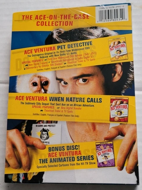 ACE VENTURA DELUXE Double Feature (DVD, 2006, 3-Disc Set) $14.40 ...