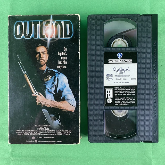 OUTLAND 1981 VHS 1988 Warner Bros Sean Connery Peter Boyle Hyams Sci-Fi ...