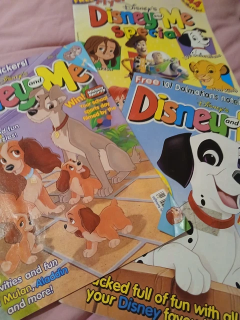 3 DISNEY ME Fun Activity Magazine Vintage Children's Animals Lion King ...