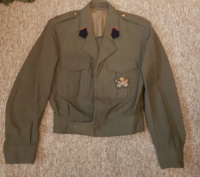 ORIGINAL 1960S BELGIAN Army Battledress Jacket Uniform WW2 Style £10.00 ...