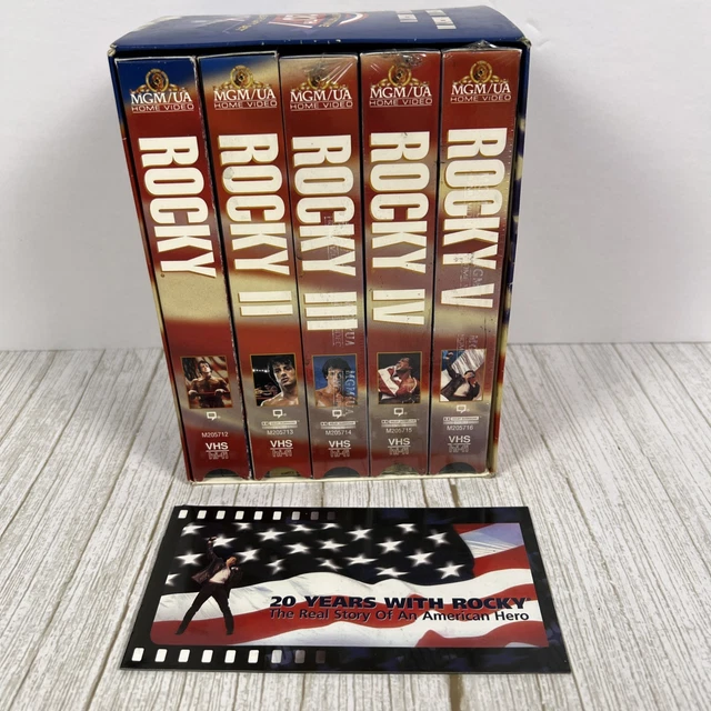 VINTAGE ROCKY 1-5 VHS Box Set Commemorative 20th Anniversary Gift Set £ ...
