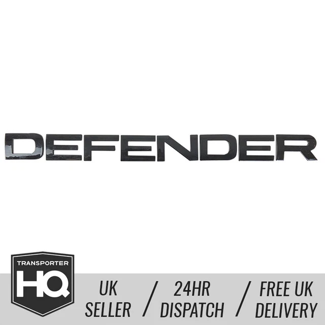 LAND ROVER DEFENDER PREMIUM Bonnet Lettering Raised 3D - Matte black £ ...