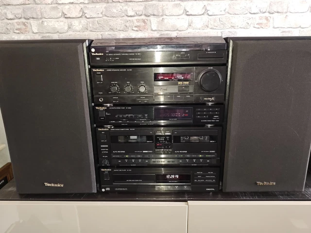 TECHNICS HIFI STACK retro su-x911 80w rms cd turntable tuner speakers ...