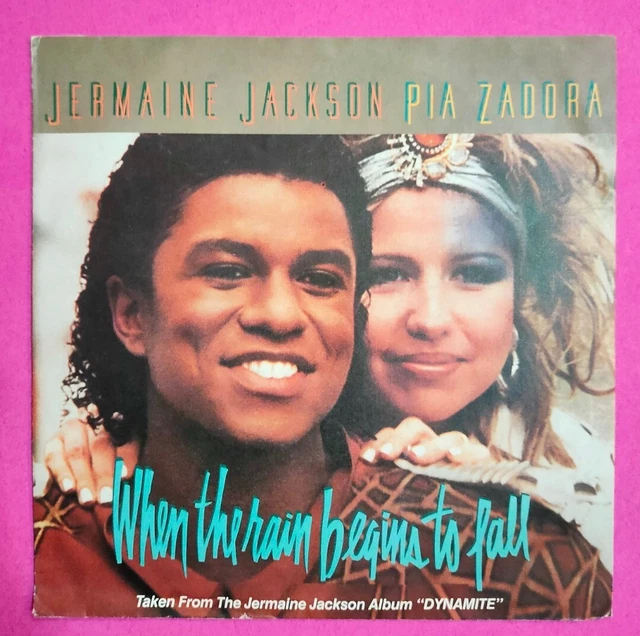 DISQUE VINYLE 45 trs Jermaine JACKSON Pia ZADORA When the rain begins ...