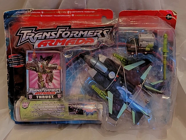 VINTAGE TRANSFORMERS ARMADA THRUST Green Black Jet Inferno Minicon ...
