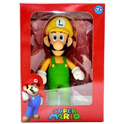 SUPER MARIO BROS Luigi Yellow Action Figure Anime Peripherals Model ...