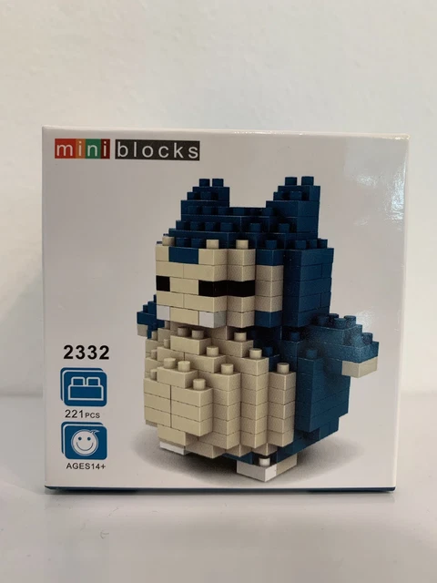 SNORLAX POKÉMON MINI Nano Blocks Wise Hawk 2332 NBPM_012 Brand New ...