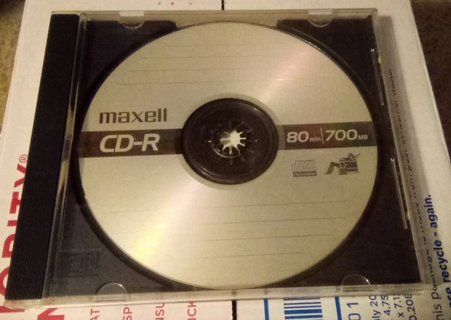 MAXWELL CD-R 700MB 80min Blank Recordable Music Disc w/ Clear Jewel ...