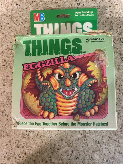 MB THINGS EGGZILLA Skill Game Godzilla Clone Rare Vintage Boxed Game ...