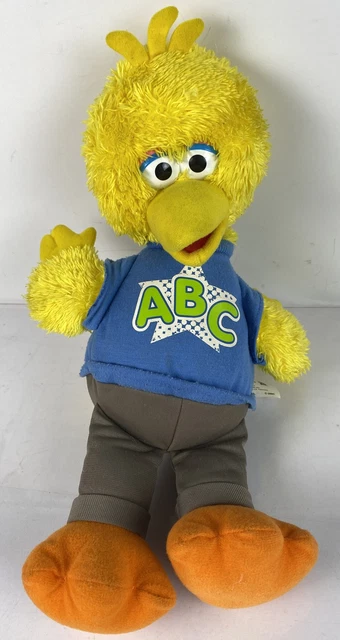BIG BIRD SESAME Street Talking Plush Soft Toy Doll Hasbro ABC Cartoon ...