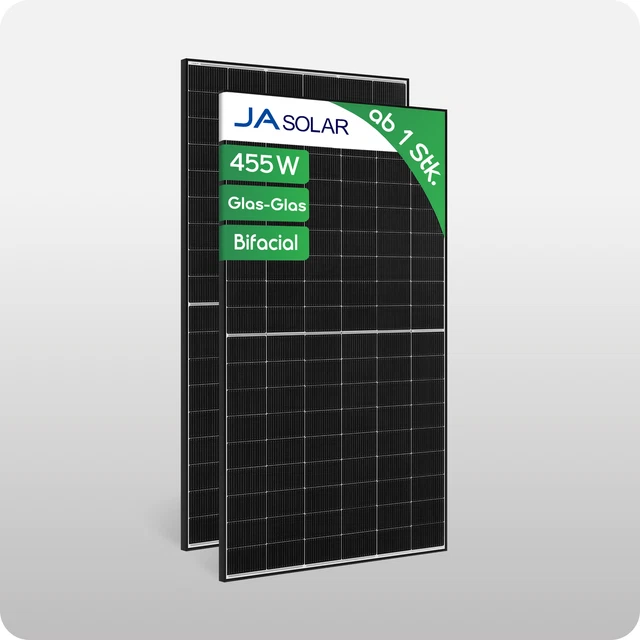 SOLARMODUL 455W BIFACIAL Ja Solar JAM54D40 LB bis zu 30% mehr Leistung ...