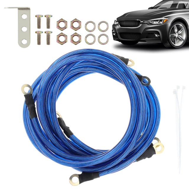 EARTH GROUND CABLES Universal 5-Point Auto Car Earth Cable System ...