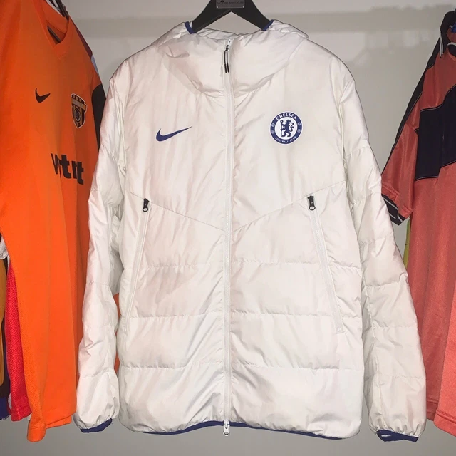 CHELSEA 2020/21 NIKE Football Staff/Player Issue Puffer Jacket Coat White XL £50.00 - PicClick UK