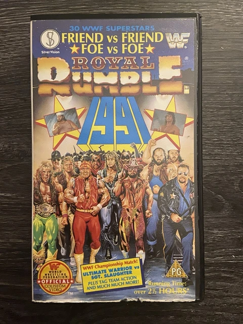 WWF ROYAL RUMBLE 1991 Wrestling VHS Video Tape Cassette Tape Silver ...