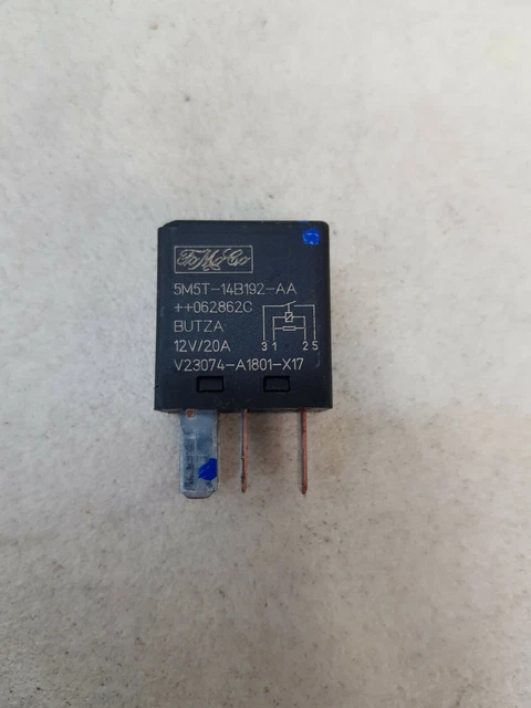 JAGUAR LAND ROVER Ford 4 Pin 12V 20A Multi Use Black Relay 5M5T-14B192 ...