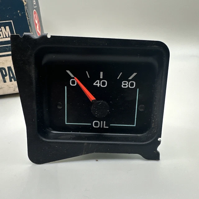 NOS GM 1970'S 1980's Blue line Oil Pressure Gauge Chevy Olds Buick Ac ...