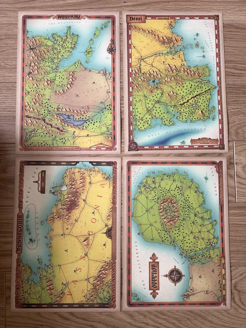 4 X A4 Francesco Mattoli, Joe Dever - Lone Wolf Magnamund Maps (1-4) £ ...