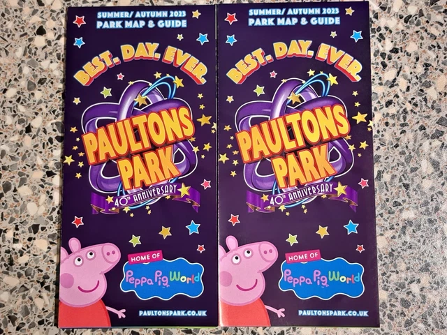 PAULTONS PARK MAP & Guide Peppa Pig World 2023 LATEST EDITION - 40TH ...