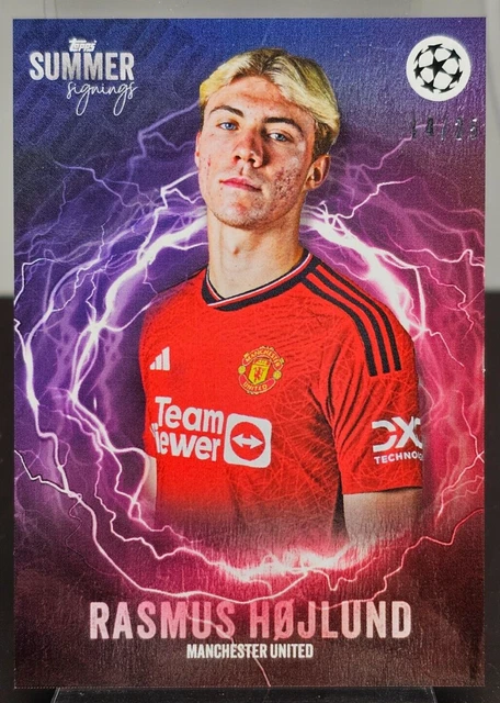 RASMUS HOJLUND 14/25 Manchester United Topps signature été 2023/24 EUR ...