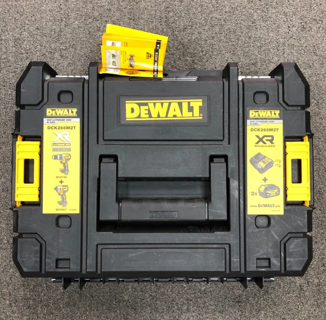 DEWALT DCK266M2T 18V Brushless Hammer Drill and Impact Driver Kit with 2 x 4.0ah £224.99 ...