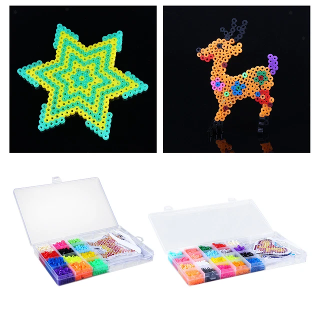 CREATIVE PERLER BEADS Hama Beads Arts Crafts Set DIY Ornaments 3D ...