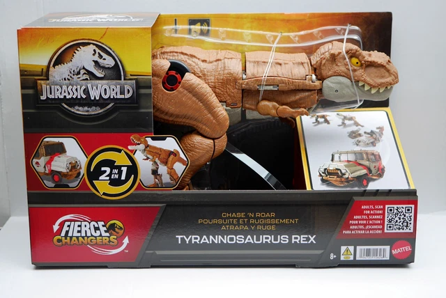 MATTEL JURASSIC WORLD - T-REX, Fierce Changers, HPD38, transformierbar ...