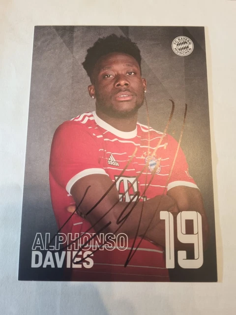 ORIGINAL AUTOGRAMMKARTE ALPHONSO Davies FC Bayern München 2022/23 EUR 4,19 - PicClick DE