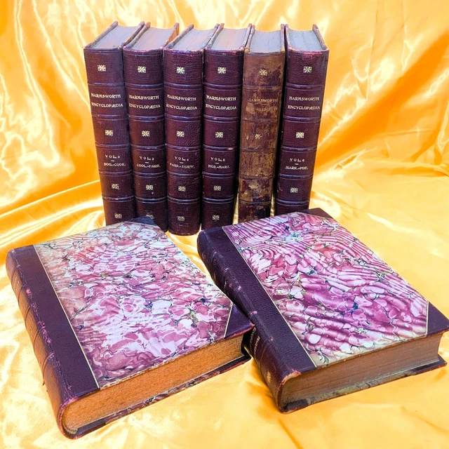 RARE FIRST EDITION 1906 The Harmsworth Encyclopaedia Complete 8 Volumes ...
