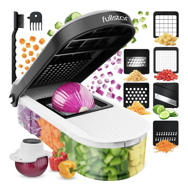 FULLSTAR VEGETABLE CHOPPER 6-in-1 Mandoline Slicer 6 Stainless Blades £ ...