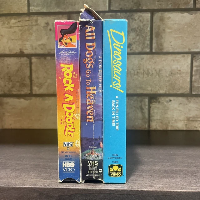 VHS TAPES VINTAGE/CLASSIC Movies All Dogs Go To Heaven, Dinosaurs, Rock ...