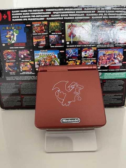 GAMEBOY ADVANCE SP Charizard With IPS V5 Screen + 950mha Battery Mod £ ...