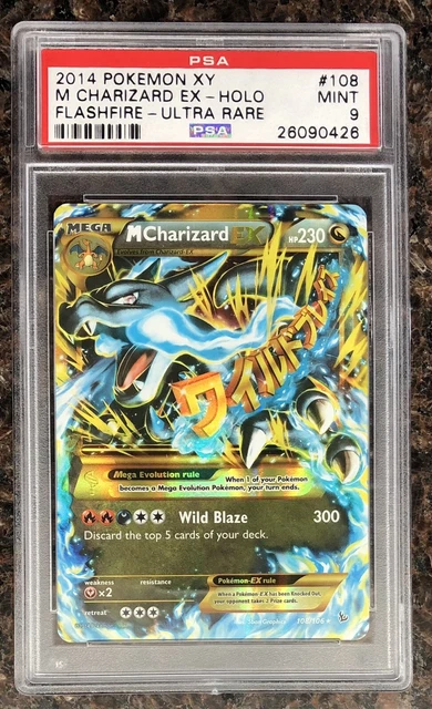 2014 POKEMON XY Flashfire SECRET RARE Mega Charizard EX Holo💥PSA 9 MINT ...