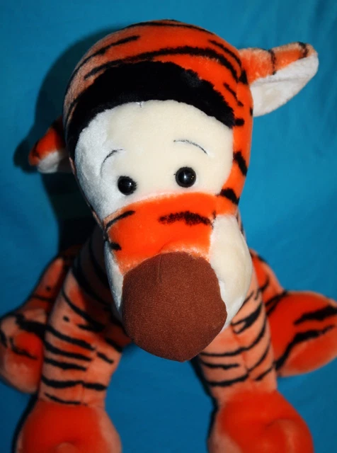 DISNEY TIGGER PLUSH Orange Tiger Big 17" Large Sits Stuffed Animal ...