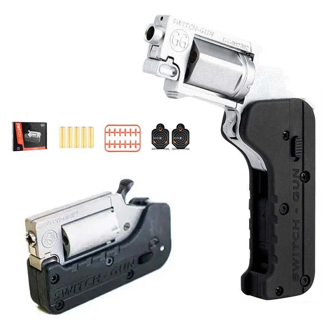 GUN TOY DETECTIVE Revolver Soft Bullet Pistol Model with Dart Shell ...