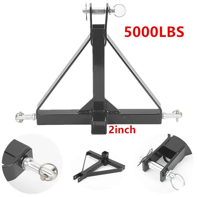 TRACTOR 3 POINT Hitch Linkage Tow Compact 2'' Triangle Frame Farm Tow ...