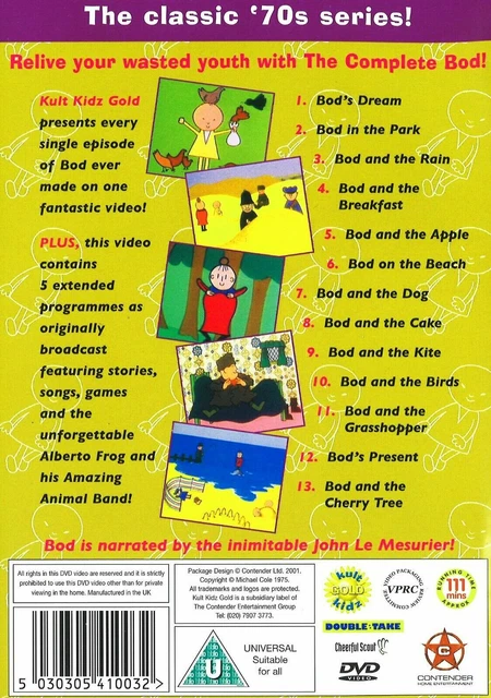 BOD: THE COMPLETE Bod - Alberto the Frog DVD John Le Mesurier 1975 ...