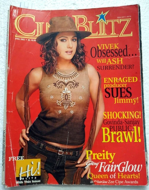 CINEBLITZ APR2003 PREITY Zinta Padma Lakshmi Manisha Koirala Sanjay ...