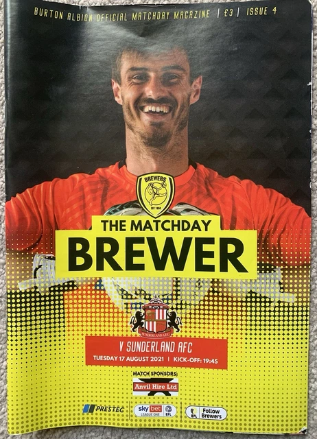BURTON ALBION FC 2021 2022 HOME FOOTBALL PROGRAMME COLLECTION ...