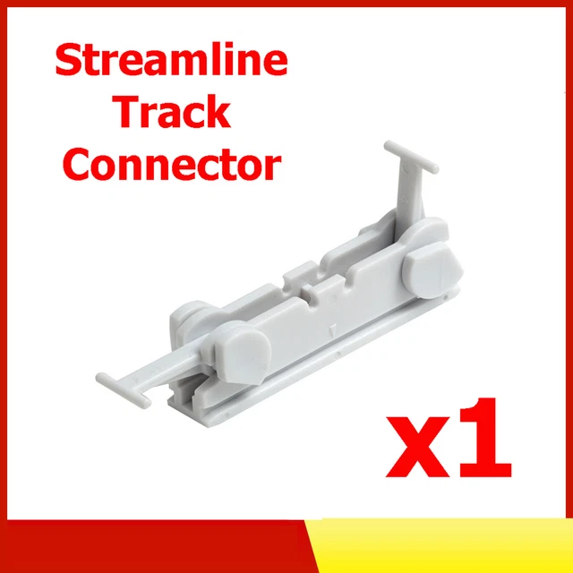 1 X STREAMLINE PVC Plastic Curtain Track Joiner / Connector £2.45 ...