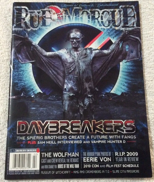 RUE MORGUE #97 Jan Feb 2010 - Horror Magazine Day Breakers, The Wolfman ...