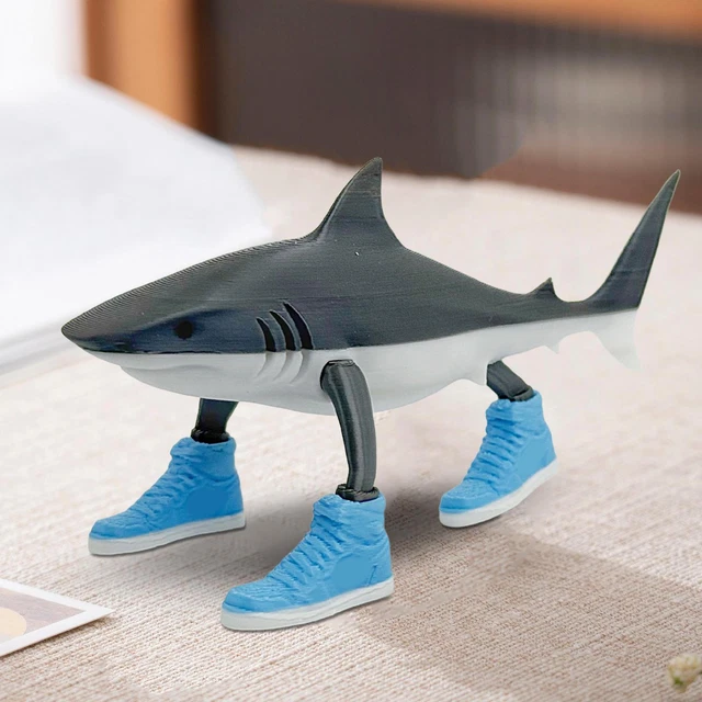 TRALALERO TRALALA DESK Decor Italian Brainrot Shark Meme Figure Shark ...