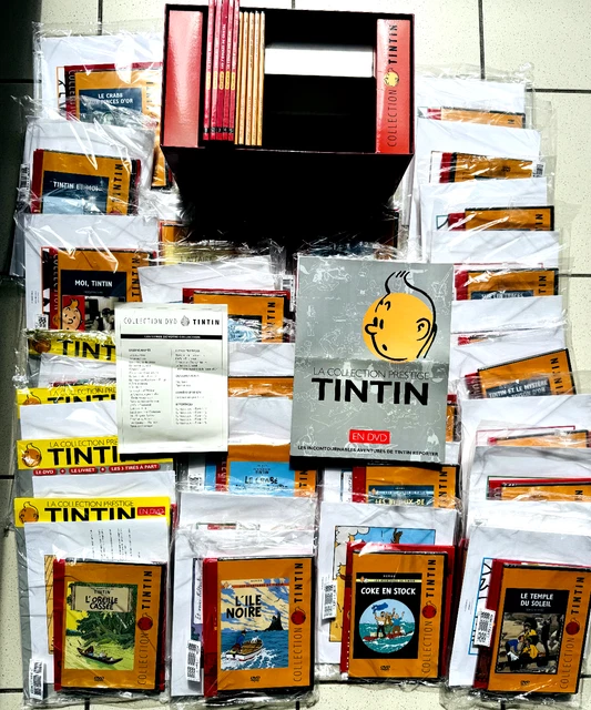 TINTIN COFFRET COLLECTION Hachette Prestige Complete 34 Dvd ( 29 Sous ...