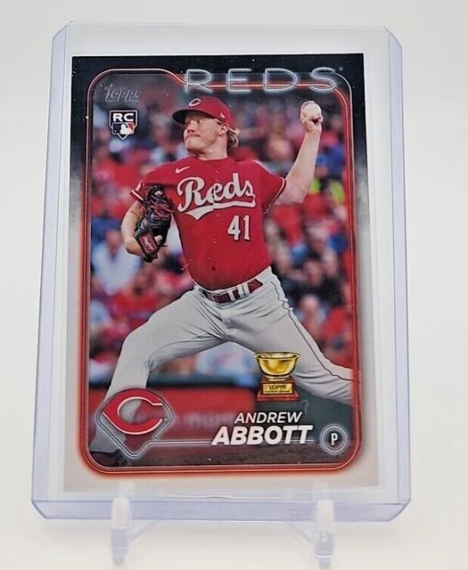 CARTA ROOKIE 2024 Topps Series 1 Andrew Abbott #214 Cincinnati rossi ...