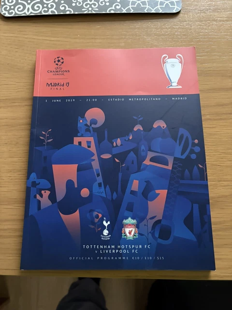 OFFICIAL PROGRAMME 2019 Champions League Finaltottenham V Liverpool £9. ...